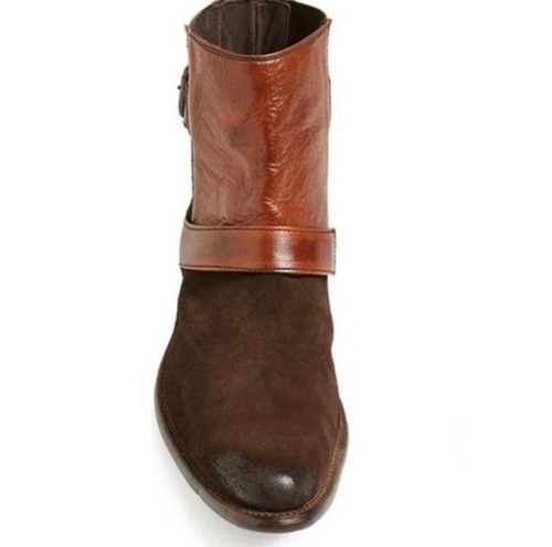 Western Cowboy Men's Motorcycle Chelsea Ankle Boots Punk British Style ...