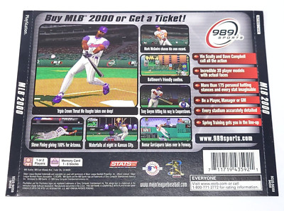 Playstation ~ MLB 2000 Original Game artwork only | eBay