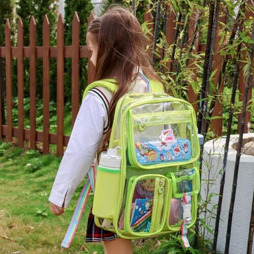 Clear Backpack for Girls Transparent Bag Heavy Duty School Backpacks ...