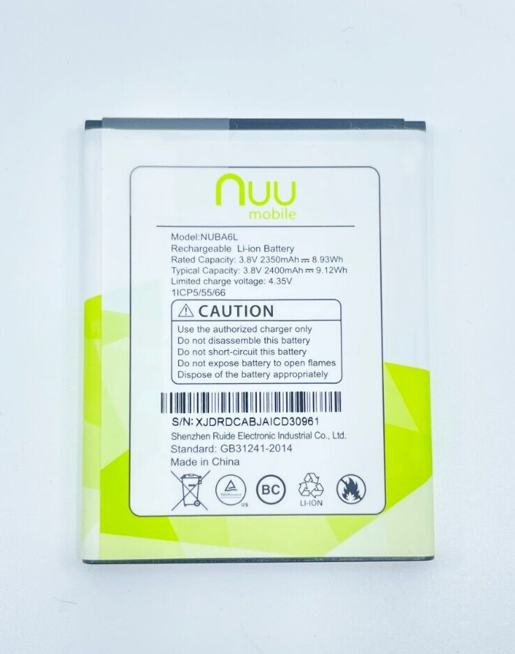Replacement Battery for NUU Mobile A6L NUBA6L 2400mAh Lot | eBay