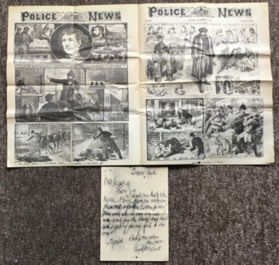 JACK THE RIPPER 1888 POLICE NEWSPAPER (8 PAGES) & RIPPER LETTER ,WAS IT ...
