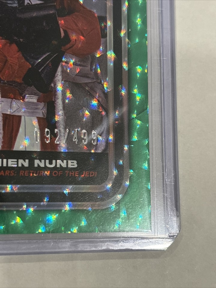 Topps Star Wars 2023 Flagship Nien Nunb Green Foil Parallel 092/499 ...