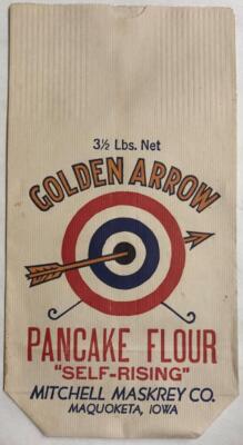 Golden Arrow Self Rising Pancake Flour Bag Mitchell Maskrey Maquoketa ...