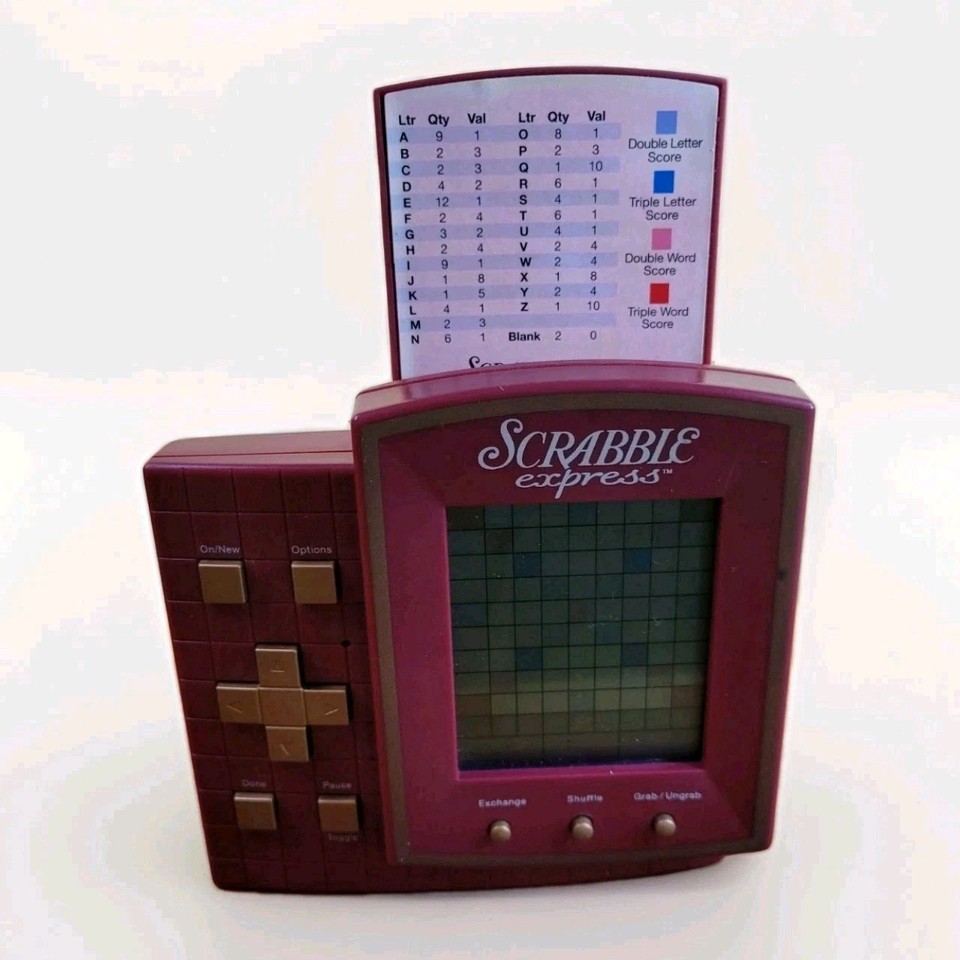 Scrabble Express Handheld Electronic Game Hasbro Hand Held Game 1999 ...