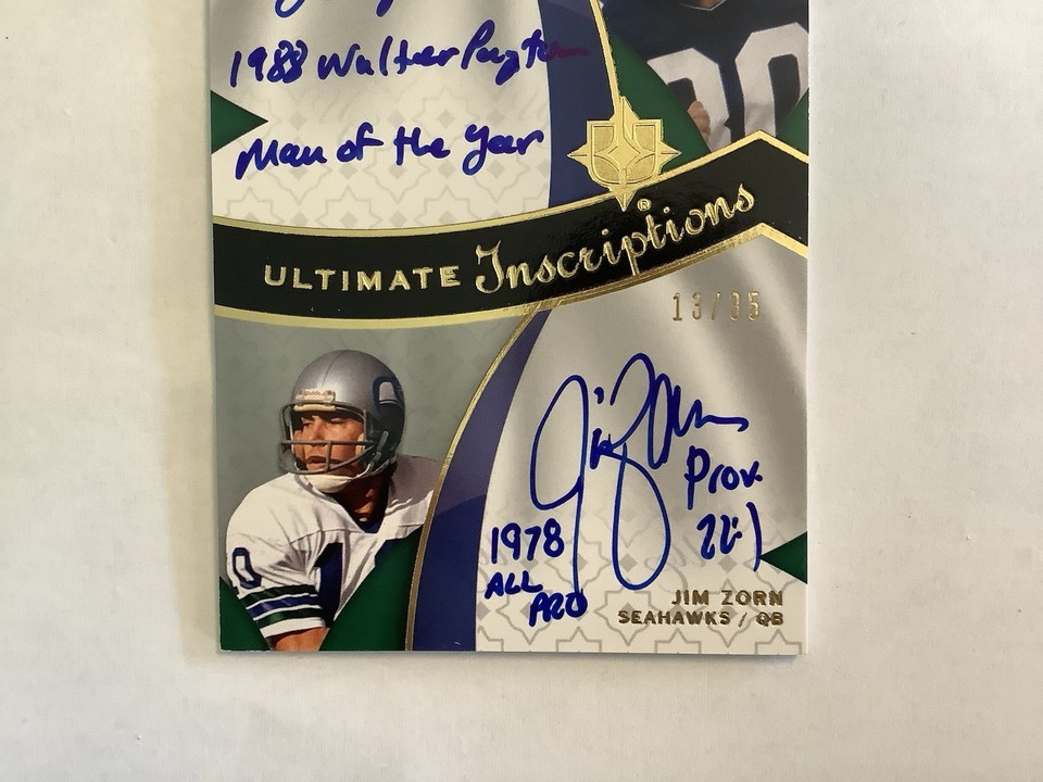 STEVE LARGENT/JIM ZORN AUTO/35 2009 Ultimate Collection ULITIMATE ...