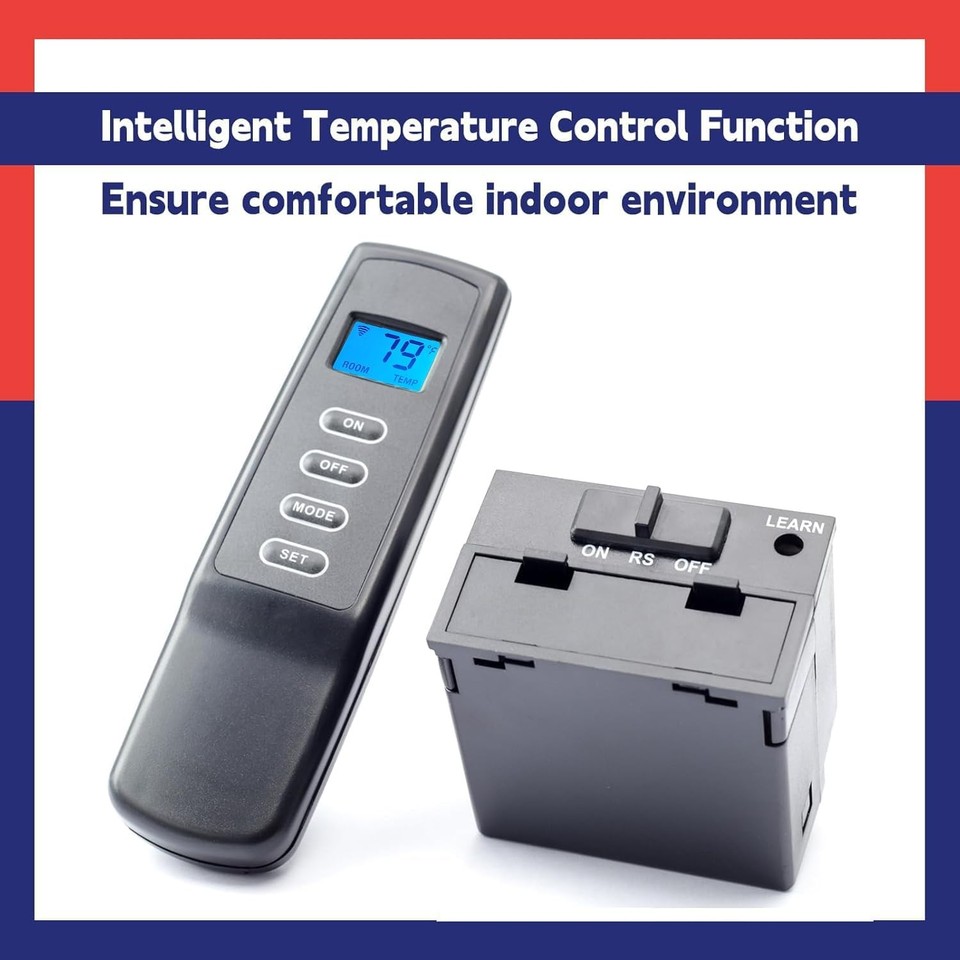 Upgraded Fireplace Remote Control Kit Replacement for Skytech Black ...