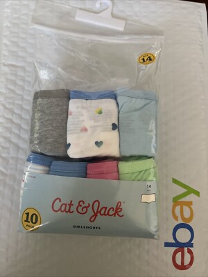 Cat & Jack 7-Pack Underwear Girls Size 14 Girlshorts 100% Cotton | eBay