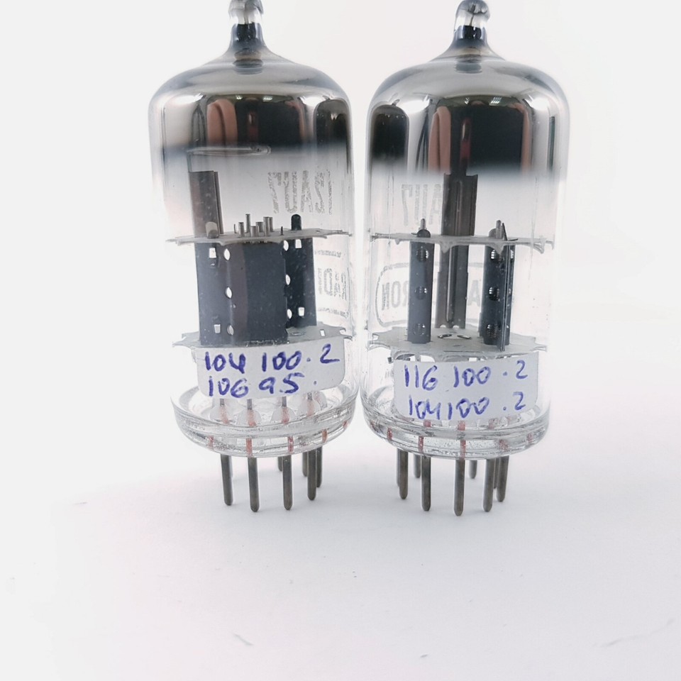 2 X 12AU7 / ECC82 RADIOTRON TUBE. 1960s RFT PROD. MATCHED PAIR. 128 ...