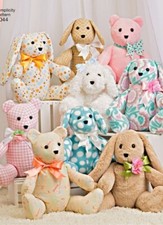 Simplicity 8044 Stuffed Animals One Size Uncut Pattern for sale online ...