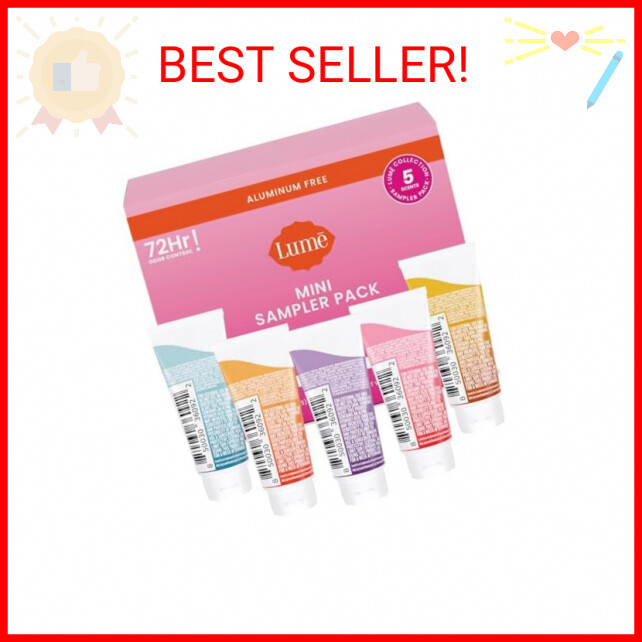 Lume Whole Body Deodorant 5 Pack Sampler - Invisible Cream Minis - 72 ...