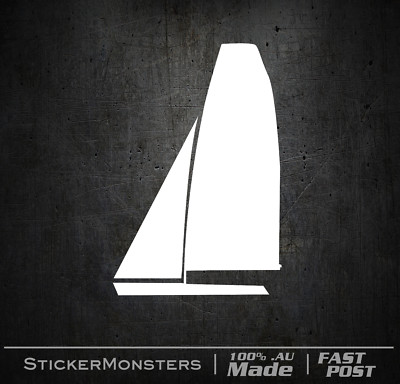 SAILING BOAT SKIFF STICKER DECAL 180mmH Ocean Sail Hobie Dinghy Laser ...