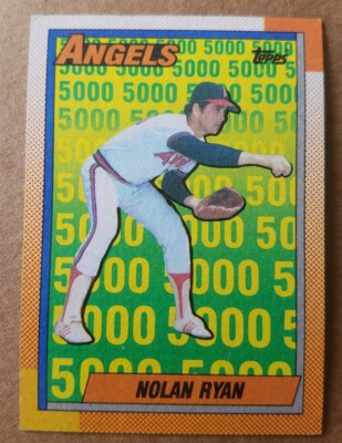 1990 Topps #3 Nolan Ryan Angels 5000 STRIKEOUTS | eBay