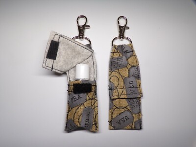 CLOSED TOP Chapstick Holder*dog Tag*Military*army VETeRAN*key chain ...