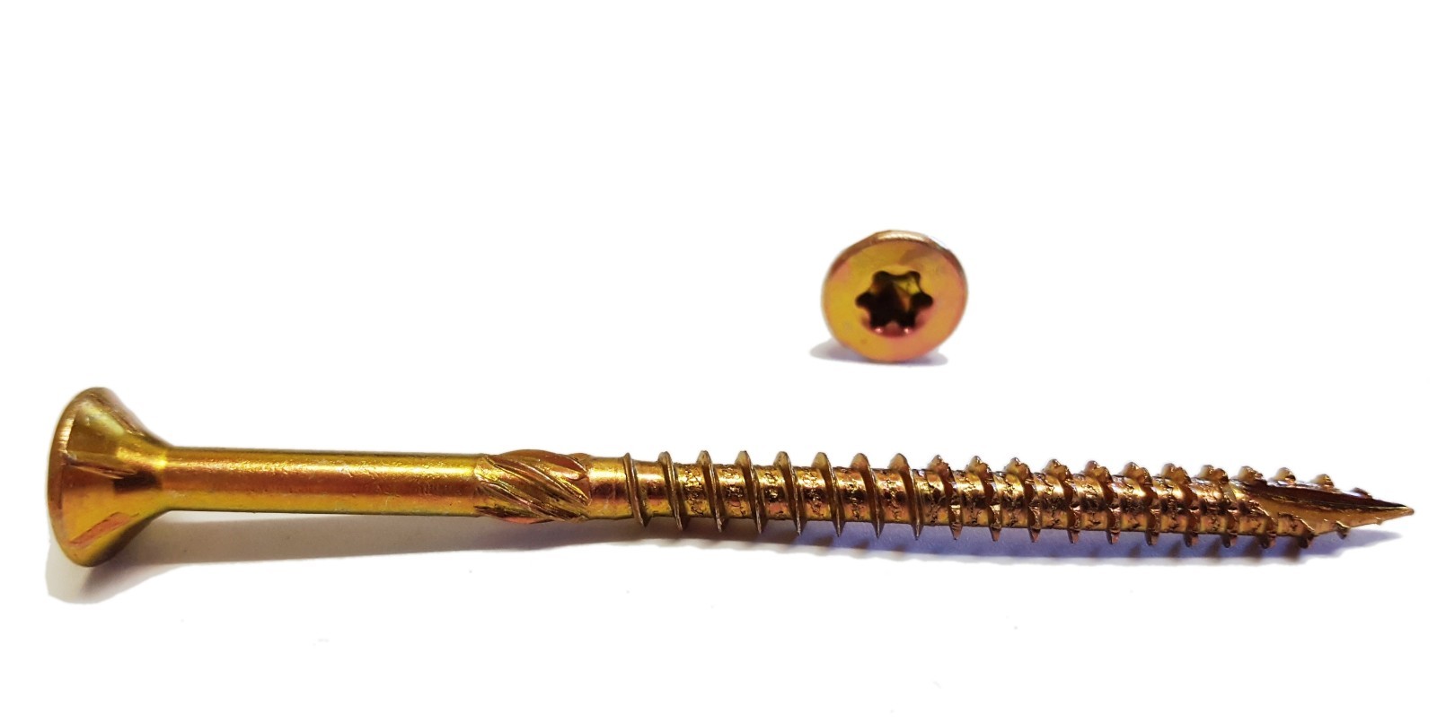 Countersunk TORX ANTI SPLIT Wood Screws Chipboard Zinc Yellow FREE TORX ...