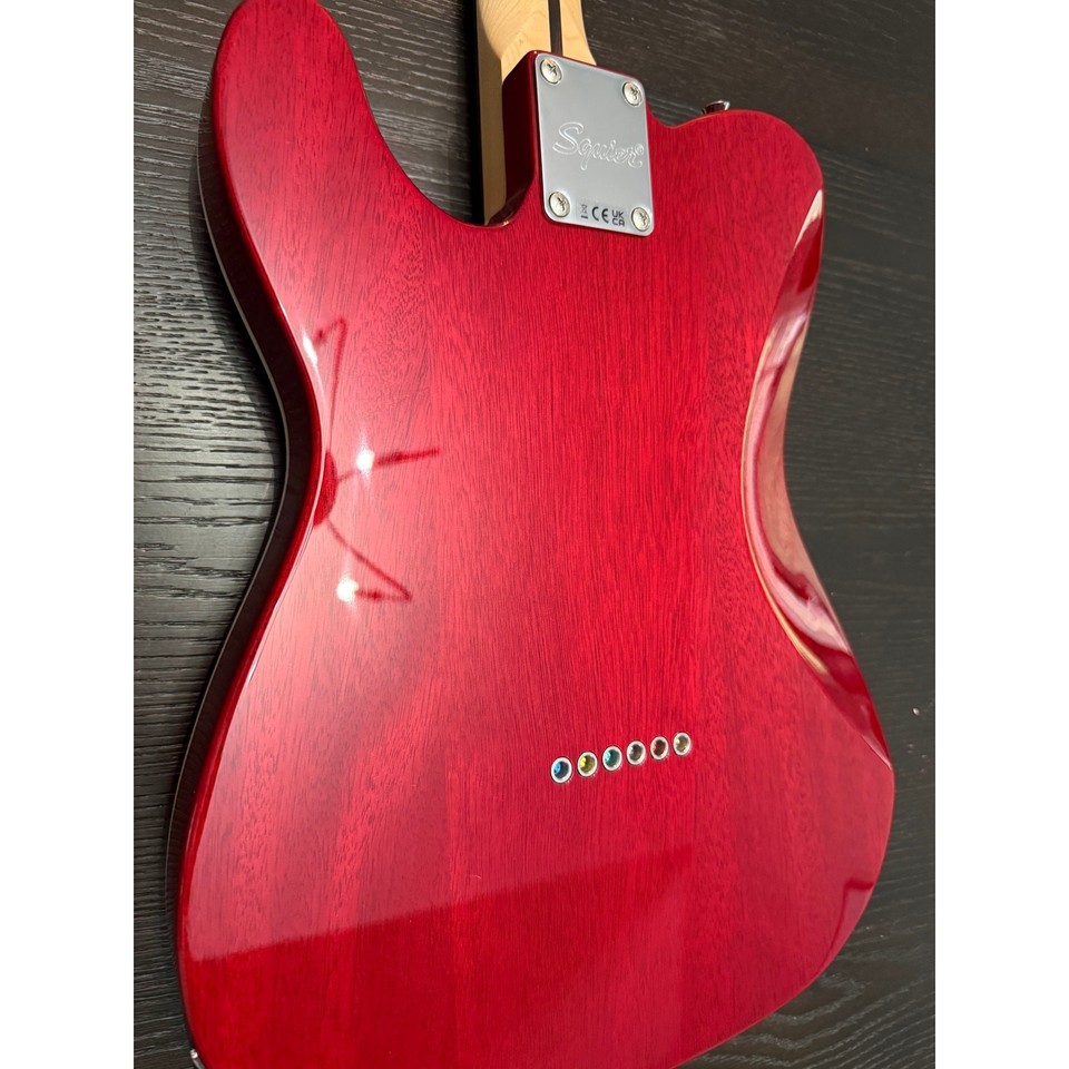 Squier Telecaster Partscaster – Red Quilted Maple Veneer – HSS – Bound ...