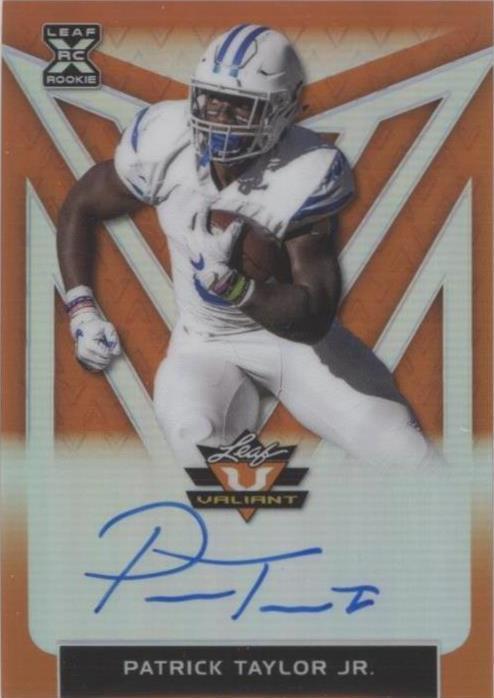 2020 Leaf Valiant - Patrick Taylor Jr. #BA-PTJ Orange /50 (AU, RC) for ...