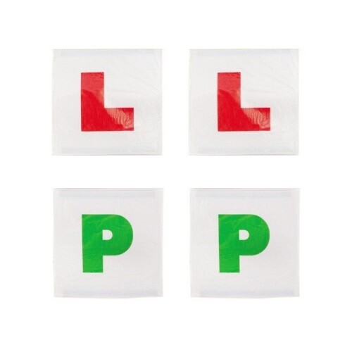 LEARNER AND PASS DRIVER MAGNETIC STICKERS MOTORBIKE CAR DRIVER PLATE ...