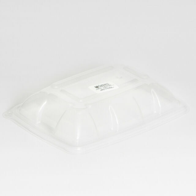 Sabert 51601F300PP 6x9" Clear Dome Lid for Rectangle Pulp Containers ...