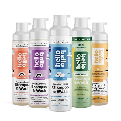 Hello Bello Extra Gentle Baby Shampoo & Wash Tear Free, Hypoallergenic ...