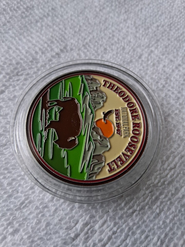 Teddy Roosevelt National Park ND, collector metal token New in ORIGINAL ...