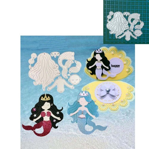 Mermaid Metal Cutting Dies Craft Scrapbooking Blade Punch Embossed ...