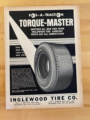 1967 Print Ad Torque-Master POS-A-TRACTION Inglewood Tire Co | eBay