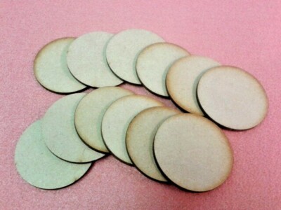 Pack of 50 Laser Cut 2 3 4mm Thick MDF Wooden Circles Discs Various ...