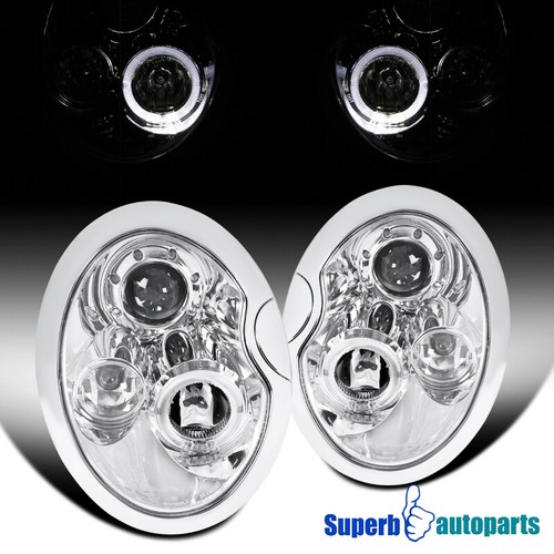 Fits 2002-2006 R50 R53 / 05-08 R52 Mini Cooper LED Halo Projector ...