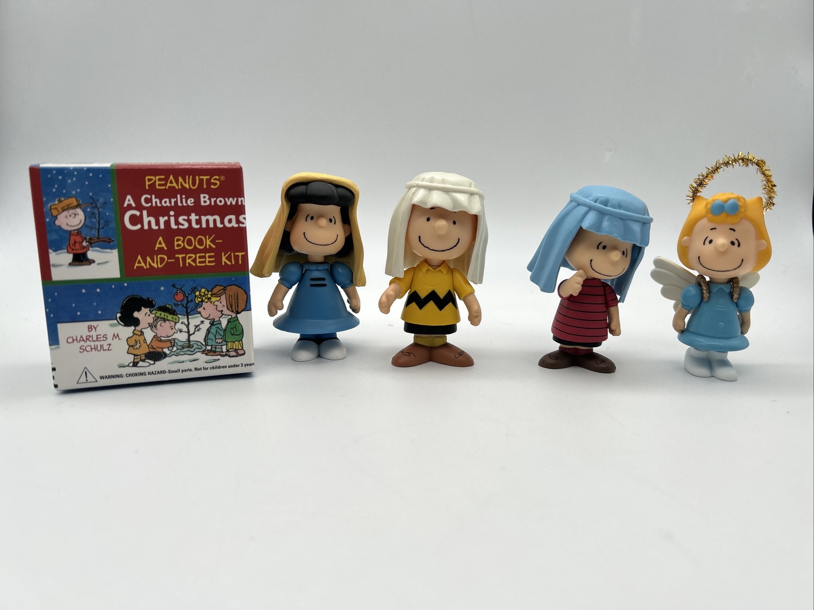 PEANUTS Mini Figure Set Christmas Play Stage Charlie Brown Nativity | eBay
