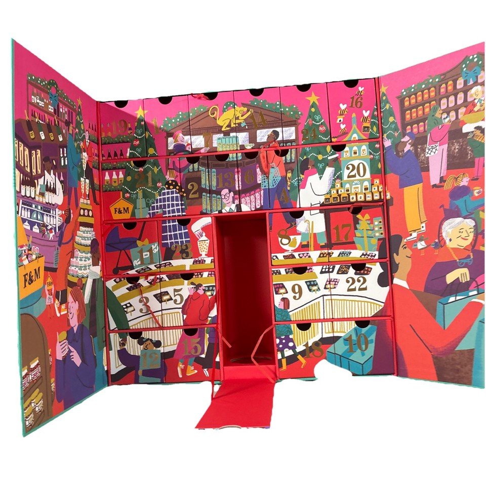 Fortnum & Mason Feasting Advent Calendar Empty With Straw Ready For ...