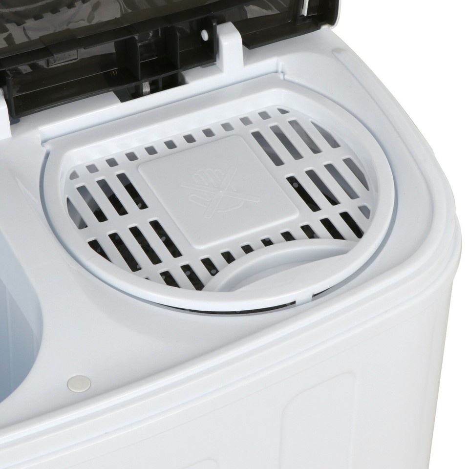 Compact Twin Tub Washing Machine Gravity Drainage Spin-Dry Laundry ...