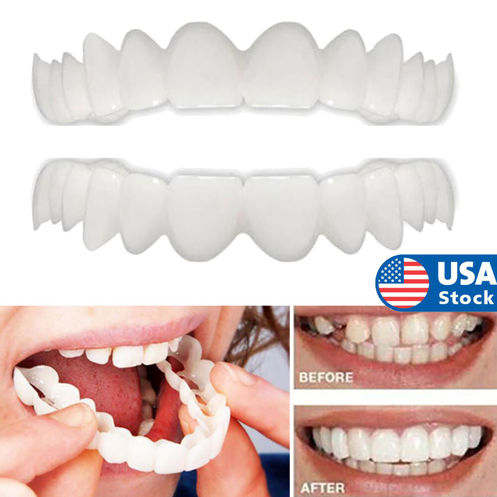 Veneers Snap On False Teeth Upper Lower Dental Veneer Denture Fake ...