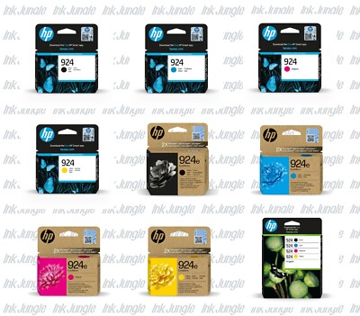 HP 924 / 924e Black Cyan Magenta Yellow Ink Cartridges For HP 8125e ...