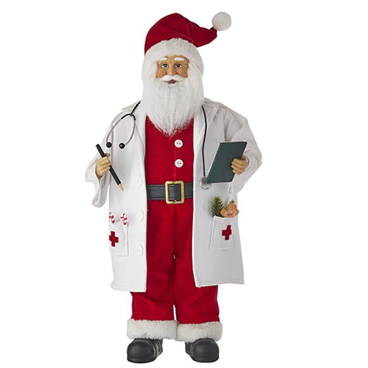Raz Imports 2022 Healthcare Heroes 18" Doctor Santa | eBay