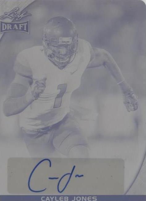 2016 Leaf Draft - Retail Autographs Cayleb Jones #A-CJ2 Printing Plate ...