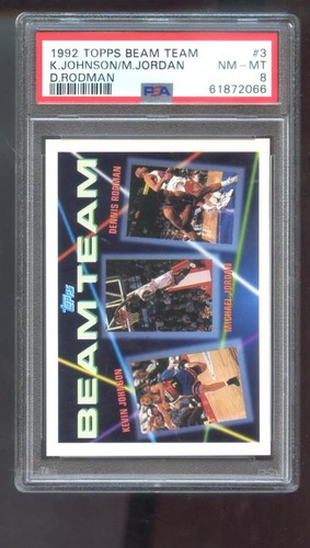 1992-93 Topps Beam Team #3 Michael Jordan Kevin Johnson Dennis Rodman ...