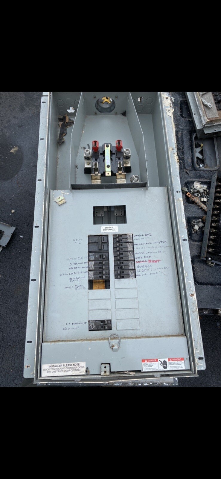 MURRAY DEAD FRONT COVER 200A 120/240V 1PH 20SPC LONG 19 3/8 WIDE 13 7/8 ...