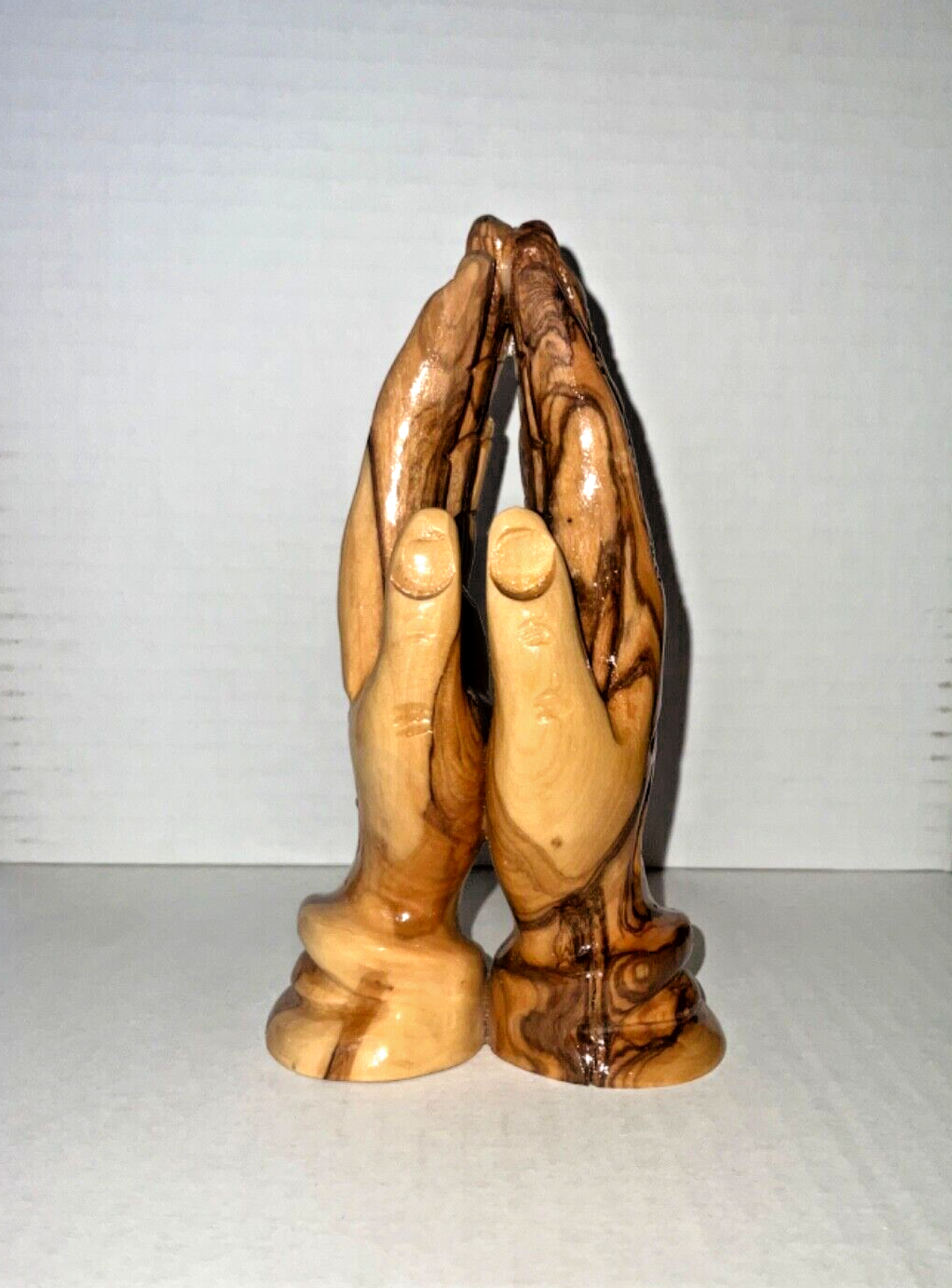 Handmade Praying Hand Figurines Made Of Olive Wood In The Holy Land Of ...