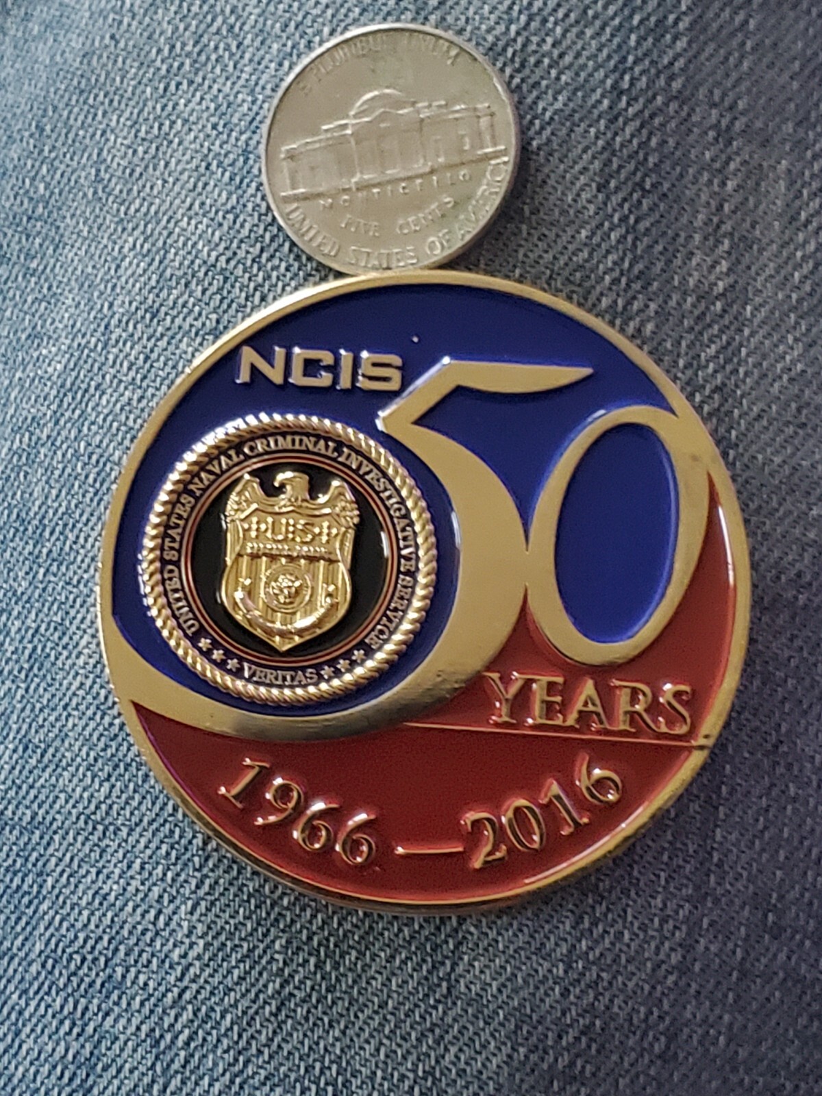 NCIS NAVAL CRIMINAL INVESTIGATIVE SERVICE NAVY 50 YEARS 2" CHALLENGE ...