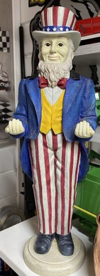 Vintage Uncle Sam Figurine Statue 17 Inch, Rare, Collectible, Patriot ...