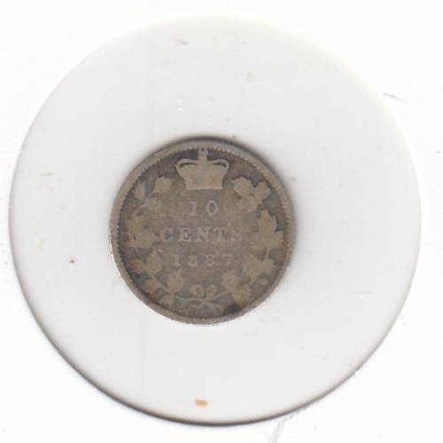 1887 Canada Ten Cent 10C Silver Coin - No Reserve | eBay