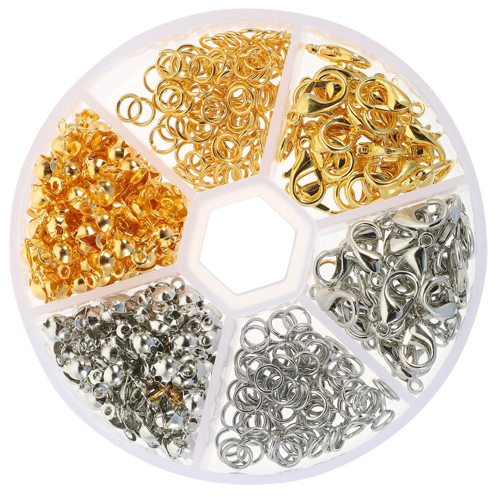 1 Box of DIY set Open Rings Bracelet End Caps Connection Set Bracelet ...