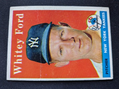 1958 Topps Baseball Card # 320 Whitey Ford (HOF) - New York Yankees (VG ...