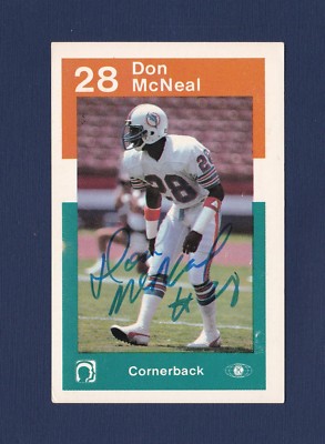 Don McNeal signed Miami Dolphins team issued football card | eBay