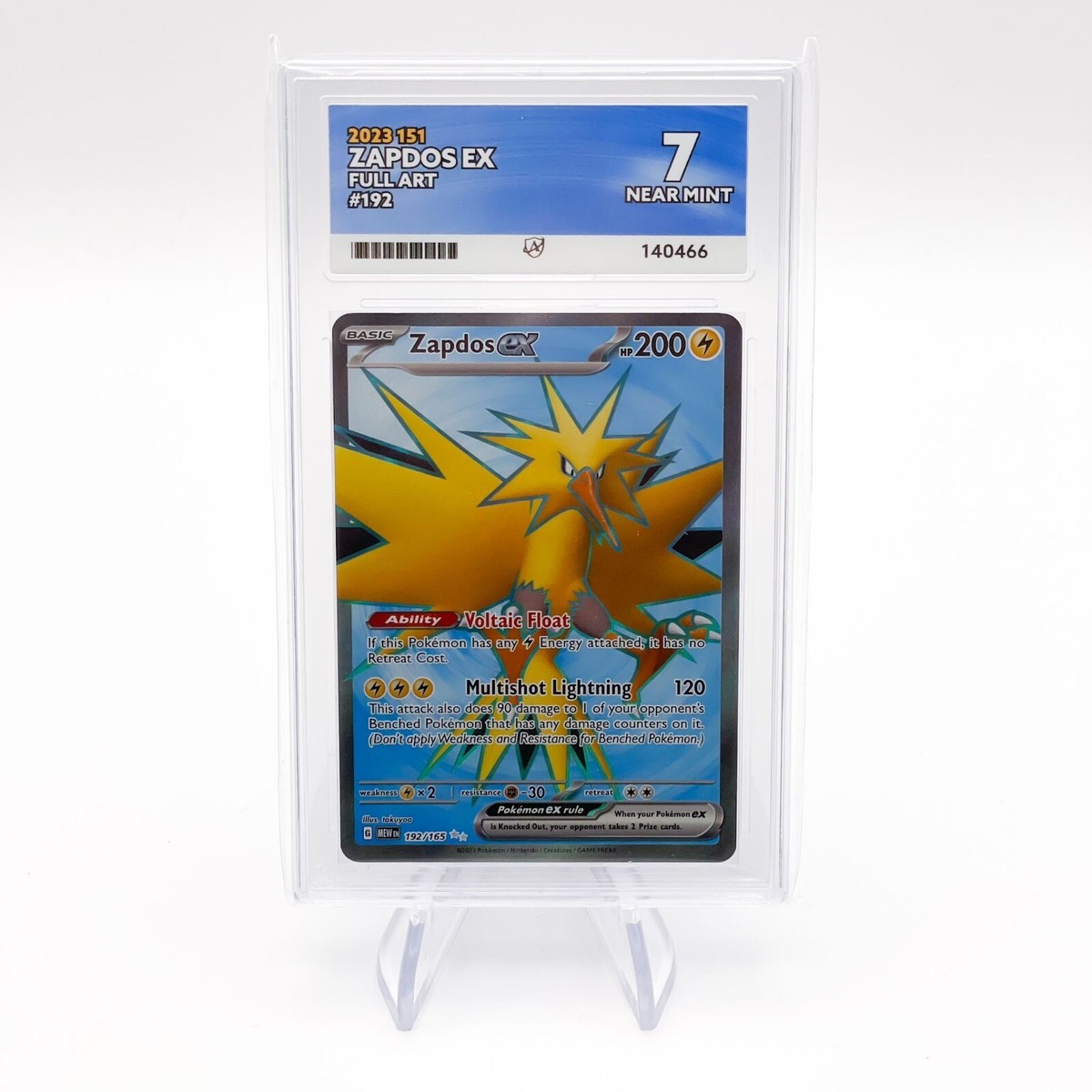 Zapdos Ex Full Art Zapdos EX 3D Pokémon Card Rarity: Double Rare Set: