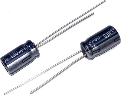 200 PCS PANASONIC CAPACITOR AL 180UF 180MF 10V RADIAL CAP (Replacing ...