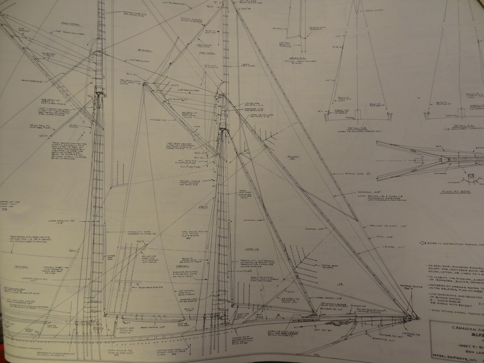 Model Shipways BENJAMIN W. LATHAM PLANS, 6 SHEETS , instruction manual ...