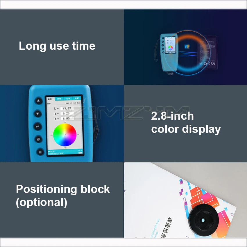 4/8mm Colorimeter Color Analyzer Digital LAB Color Tester Color ...