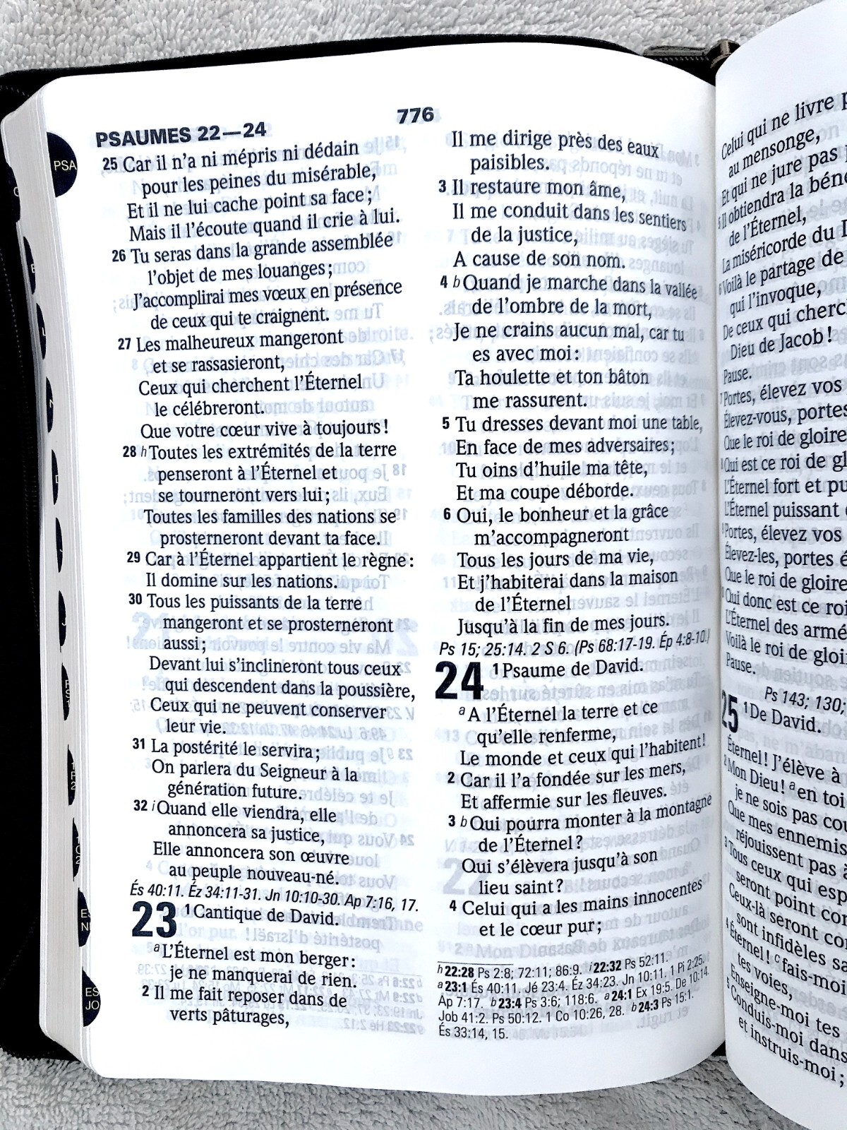 French Bible LARGE PRINT, Louis Segond 1910 Bonded Leather Zipper | eBay