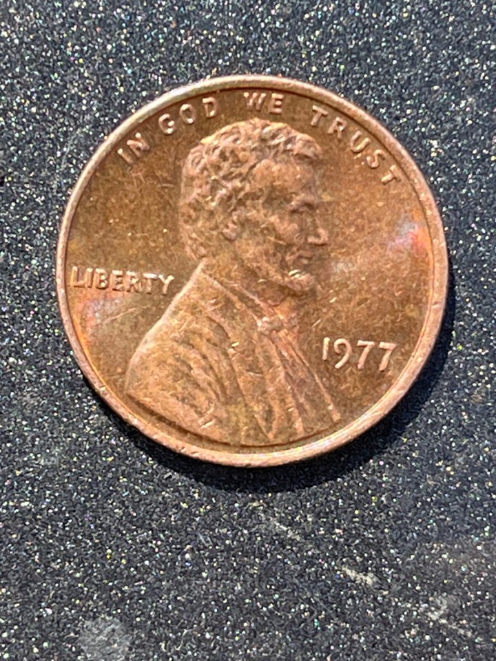 1977 Lincoln Penny No Mint Mark Rare DDError Coin on date and trust and ...